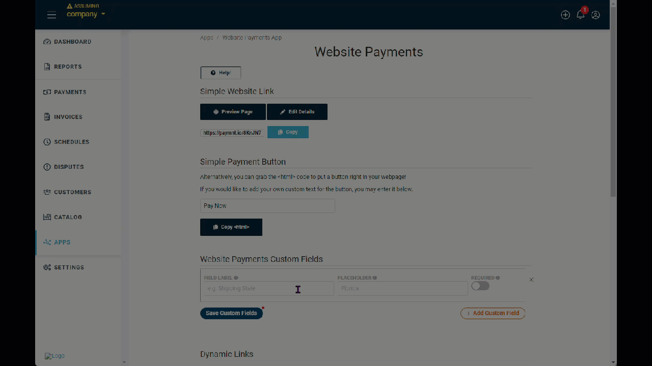 WEBSITE PAYMENT PAGE VIA STAX