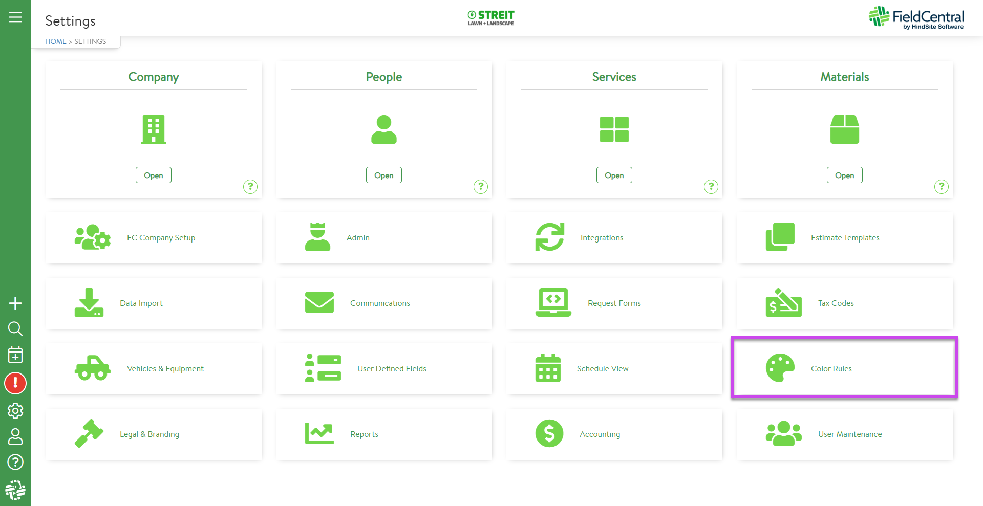 COLOR RULES FOR MASS SCHEDULING