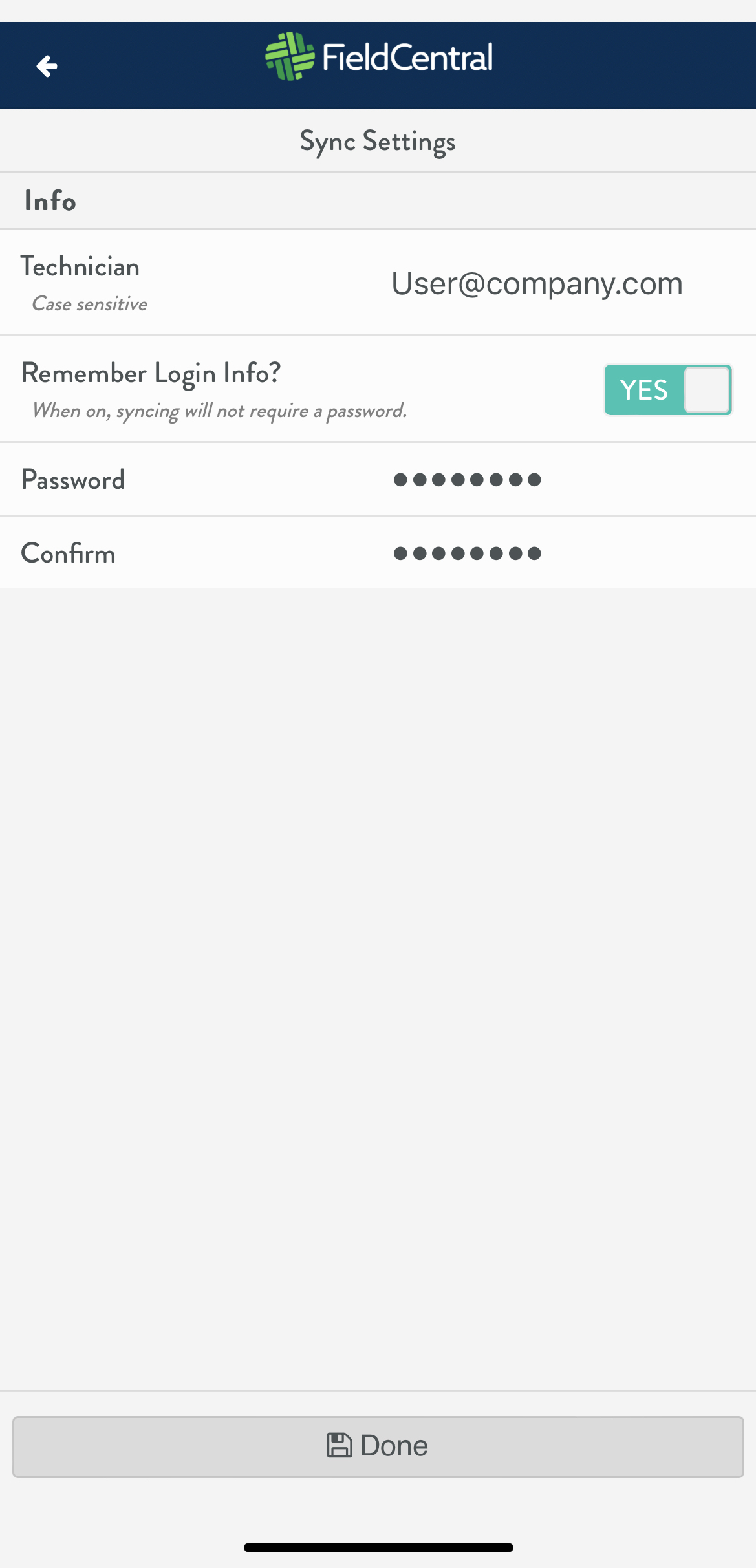 FIELD APP: APP SET UP