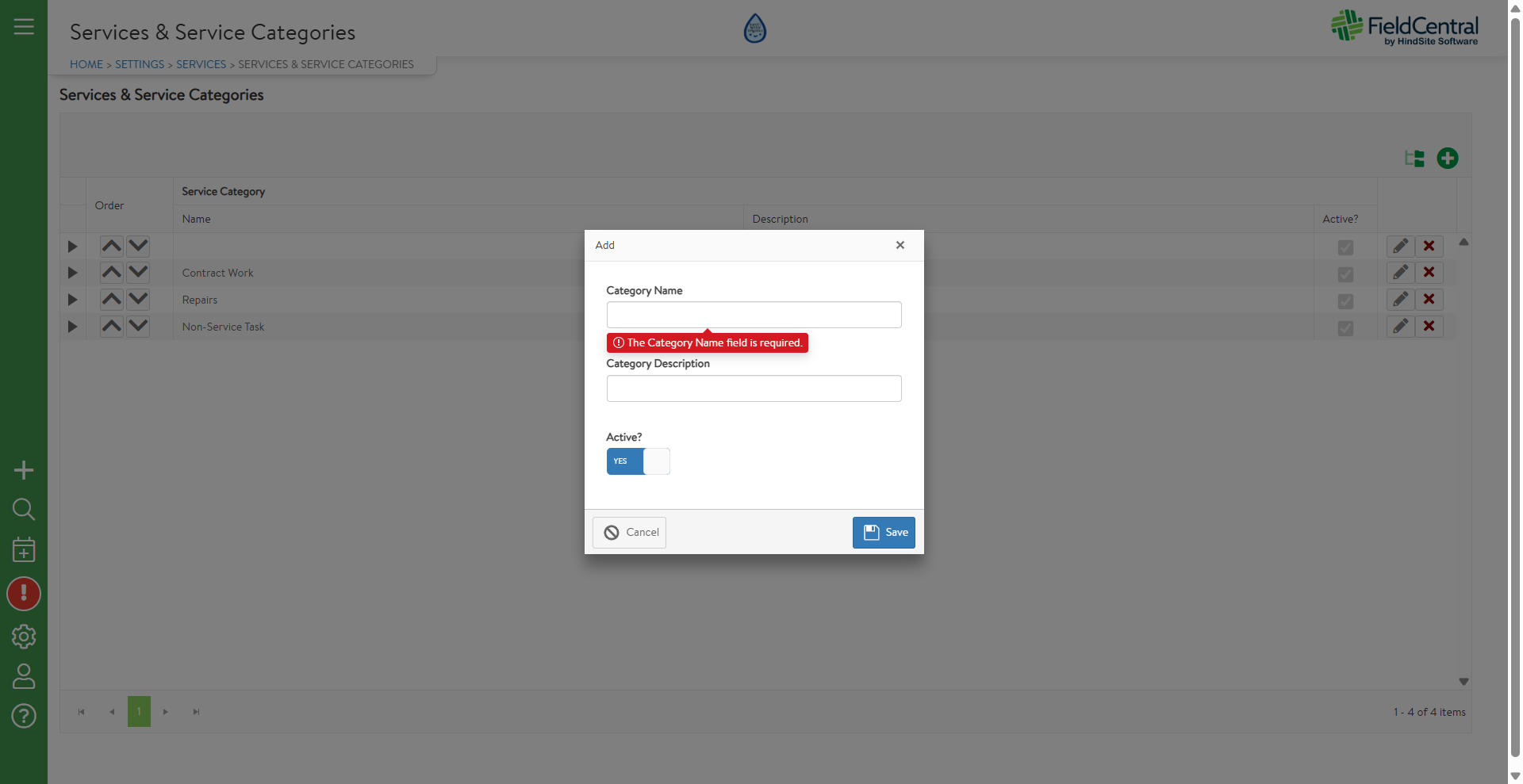 CREATING SERVICE CATEGORIES