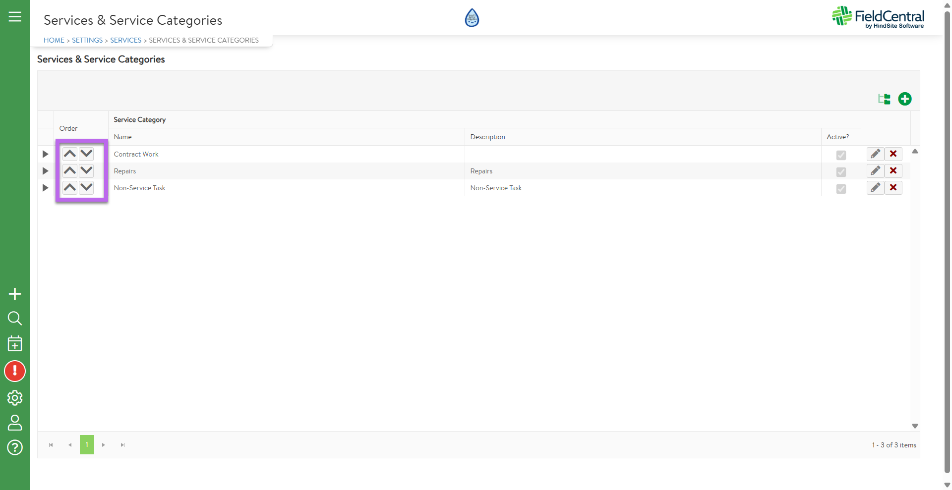 CREATING SERVICE CATEGORIES