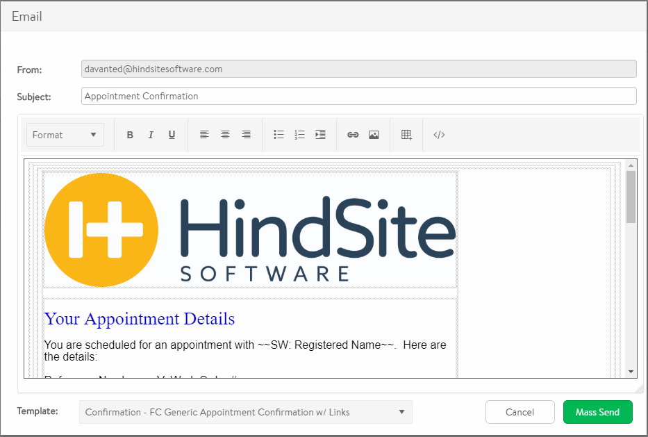 How to Email in FieldCentral